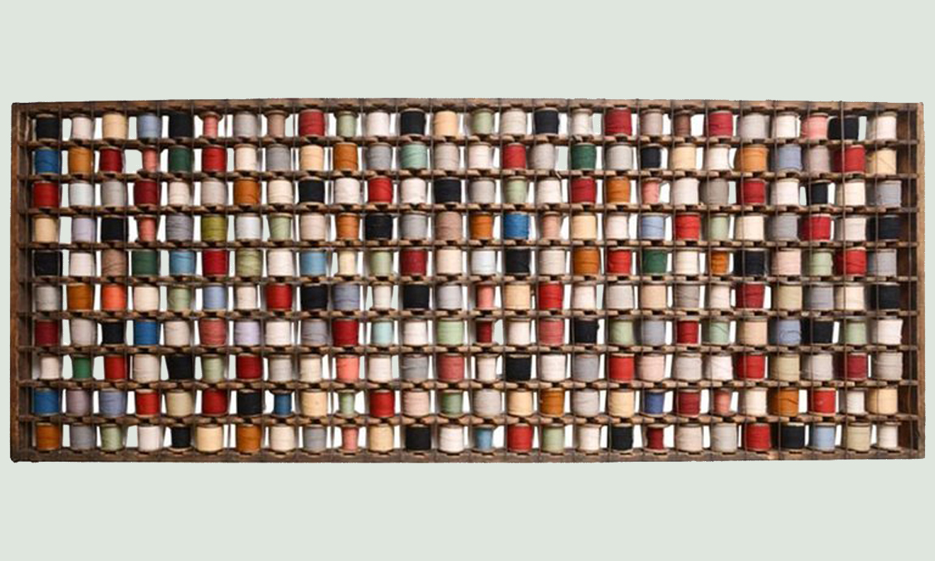 Monumental Industrial Wool Yarn Bobbin Rack