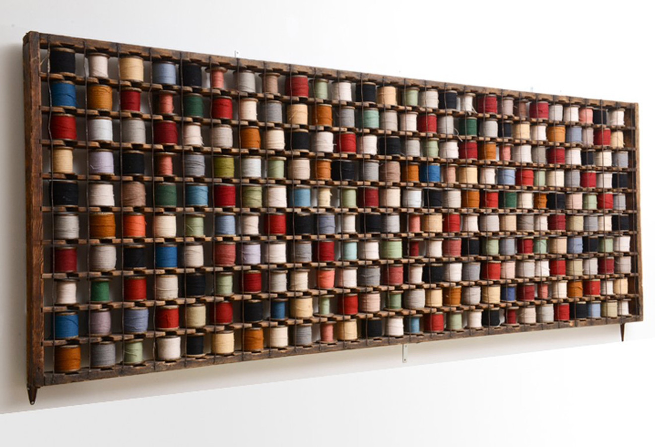 Monumental Industrial Wool Yarn Bobbin Rack