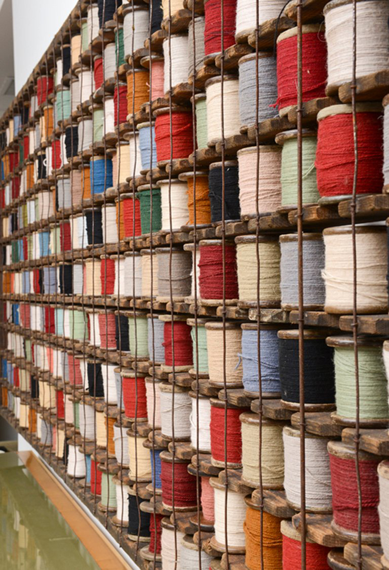 Monumental Industrial Wool Yarn Bobbin Rack